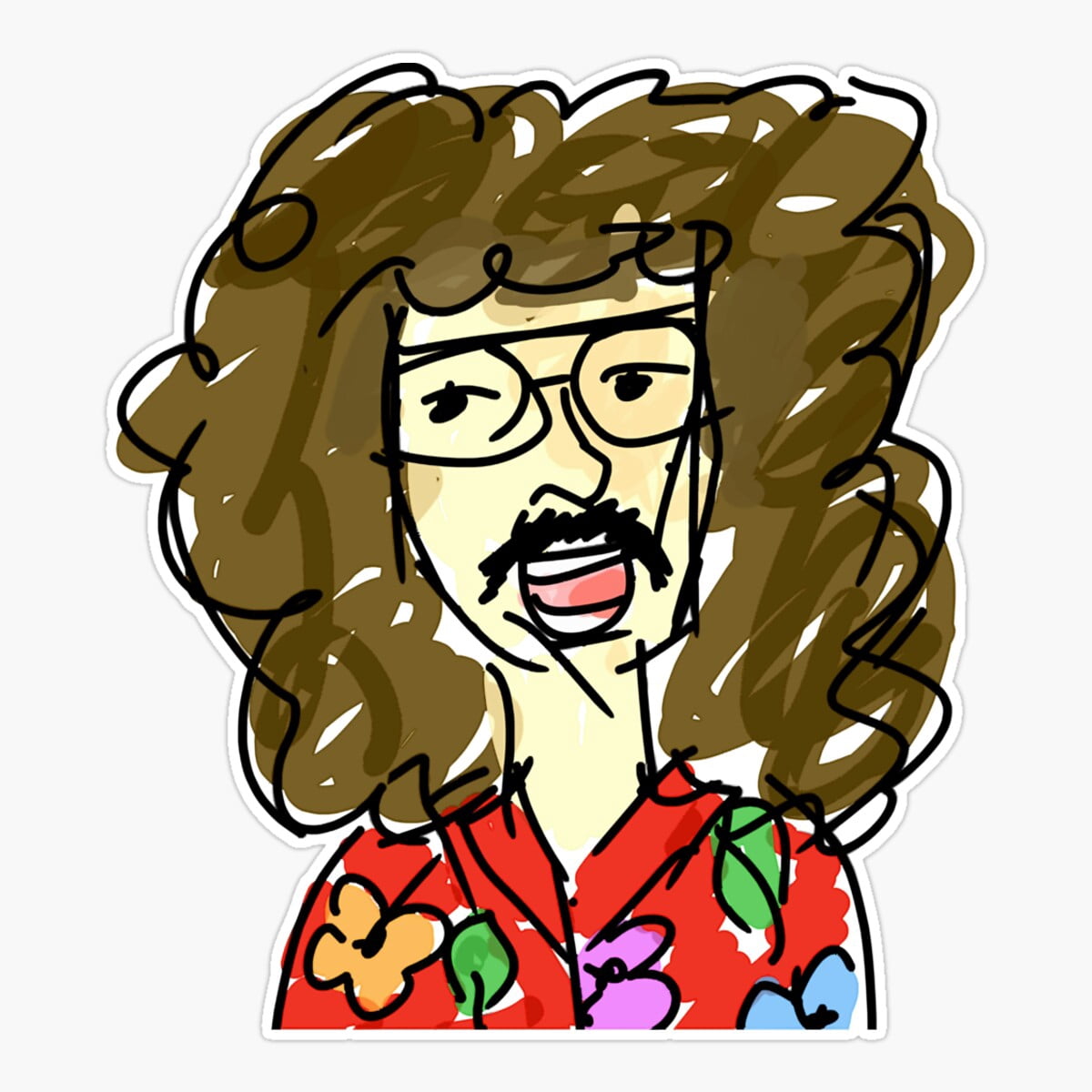 Maneki Secret Weird Al Yankovic Gifts Movie Fan Sticker, Phone Decal ...