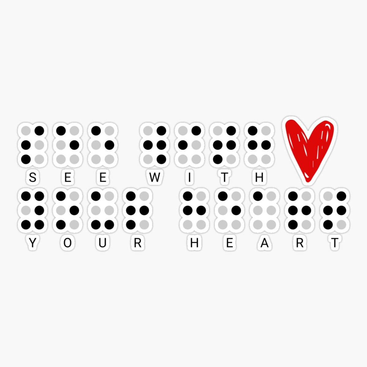 Maneki See With Your Heart Love Braille Visually Impaired Er, Phone ...