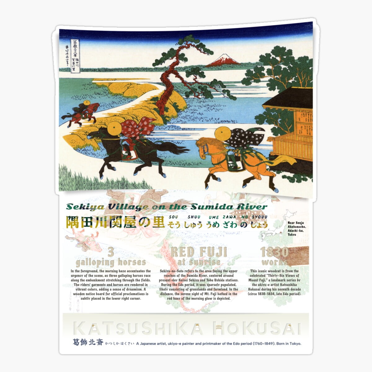 Maneki Sekiya Village On The Sumida River | Hokusai Japanese Art ...