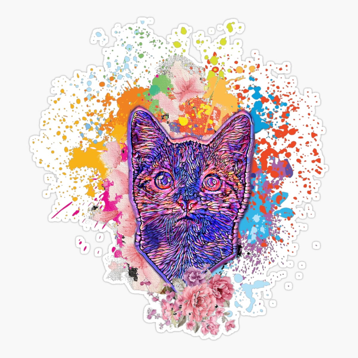 Maneki Sel-Purrtrait No. Rb-059 Sticker, Phone Decal Water Bottle Stickers Car Decals, Funny ...