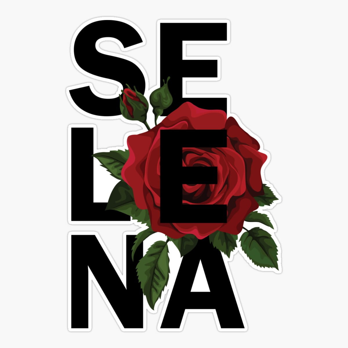 Maneki Selena With Rose Sticker, Phone Decal Water Bottle Stickers Car ...