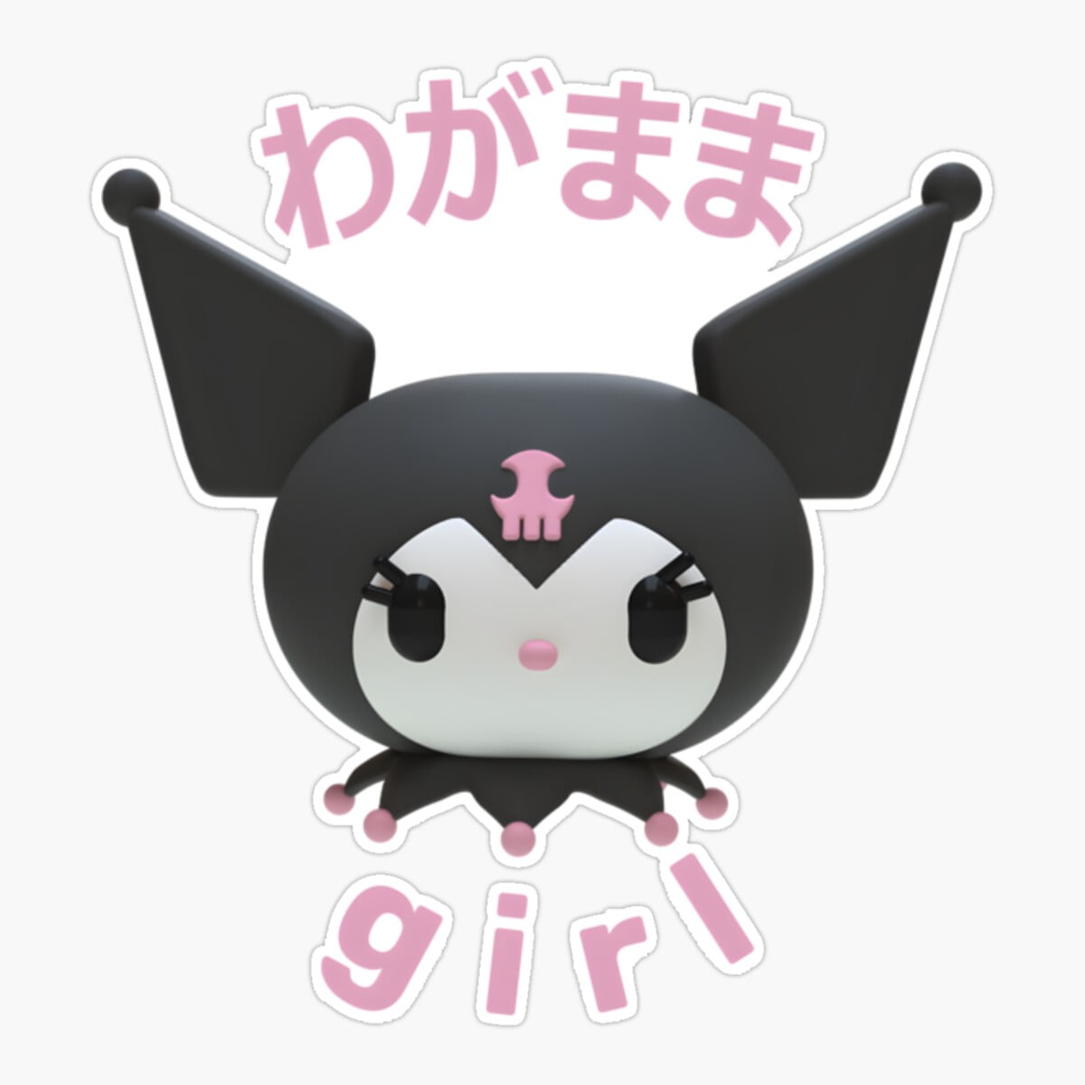 Maneki Selish Girl Kuromi Er, Phone Decal Water Bottle Stickers Car ...