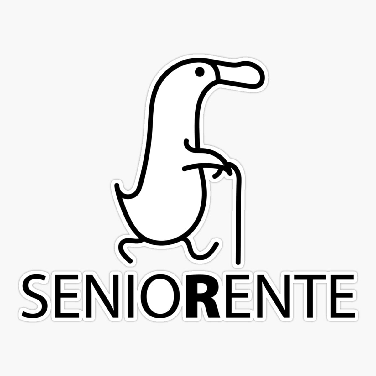 Maneki Senior Duck Pension Er, Phone Decal Water Bottle Stickers Car ...