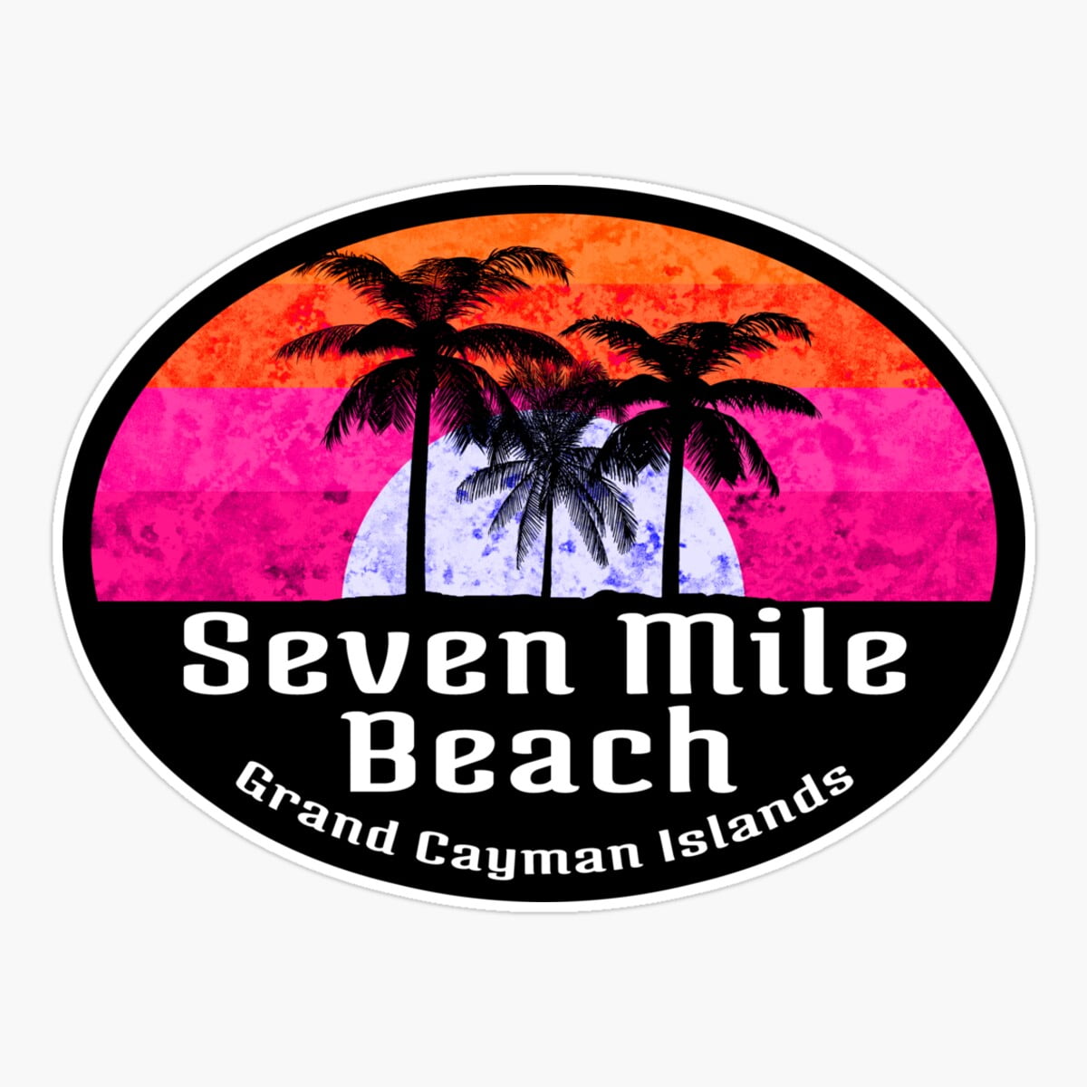 Maneki Seven Mile Beach Grand Cayman Islands Sticker, Phone Decal Water ...