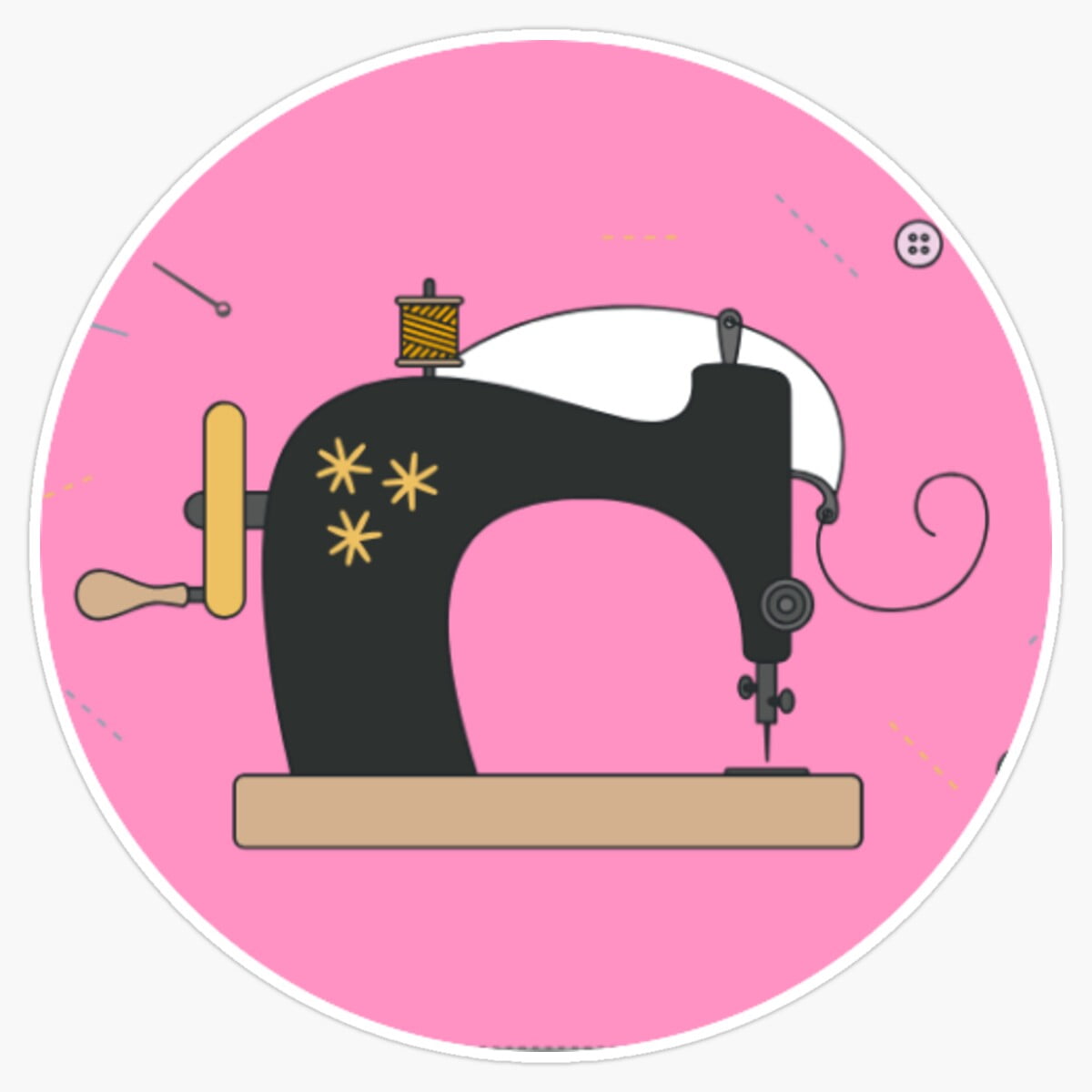 Maneki Sewing Machine Equipment Vintage Retro Er Er, Phone Decal Water ...