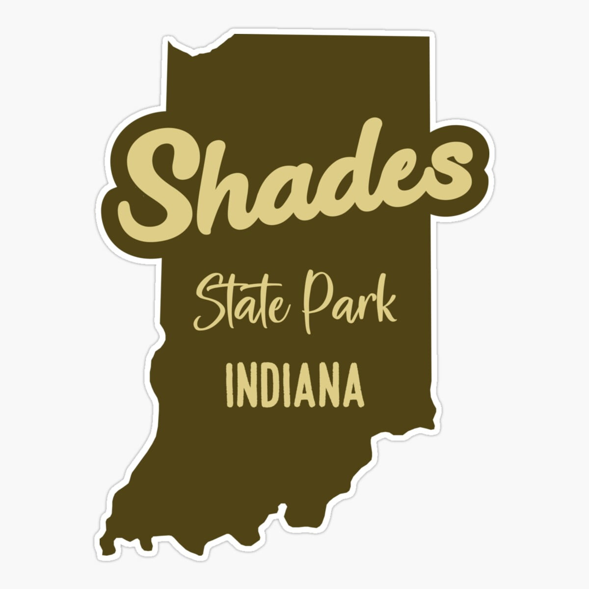 Maneki Shades State Park Indiana Er, Phone Decal Water Bottle Stickers ...