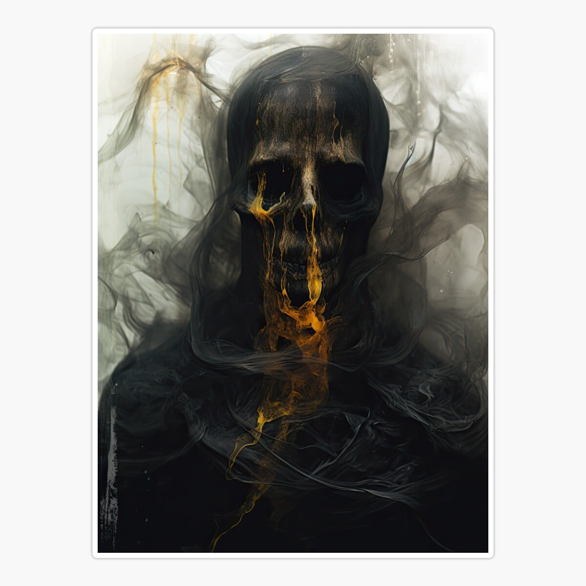 Maneki Shadow Of Death Sticker, Phone Decal Water Bottle Stickers Car ...