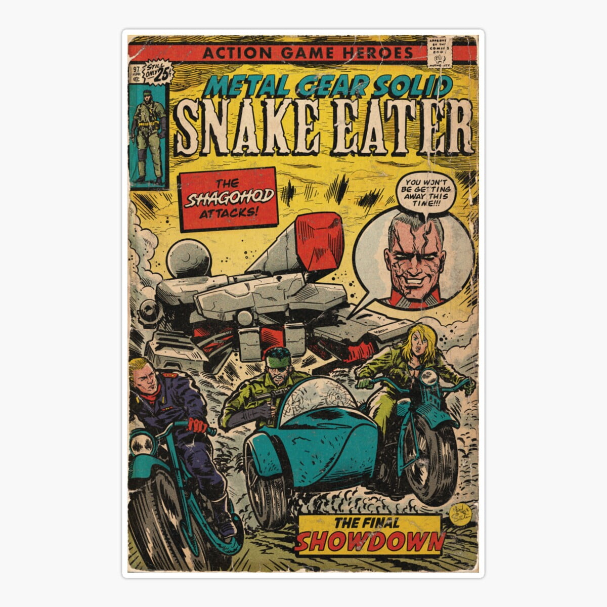 Maneki Shagohod! Fan Art Comic Book Cover Sticker, Phone Decal Water ...