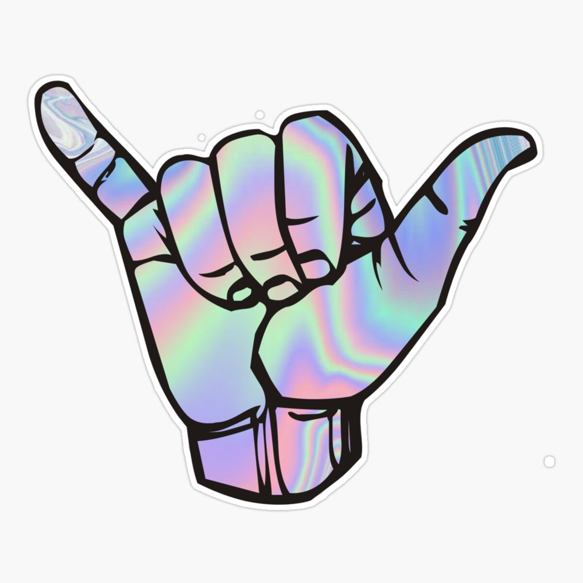 Maneki Shaka Sticker Sticker, Phone Decal Water Bottle Stickers Car ...