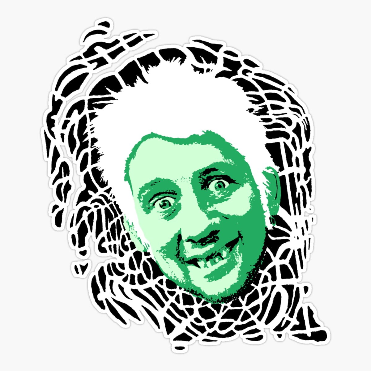 Maneki Shane Macgowan Sticker, Phone Decal Water Bottle Stickers Car ...