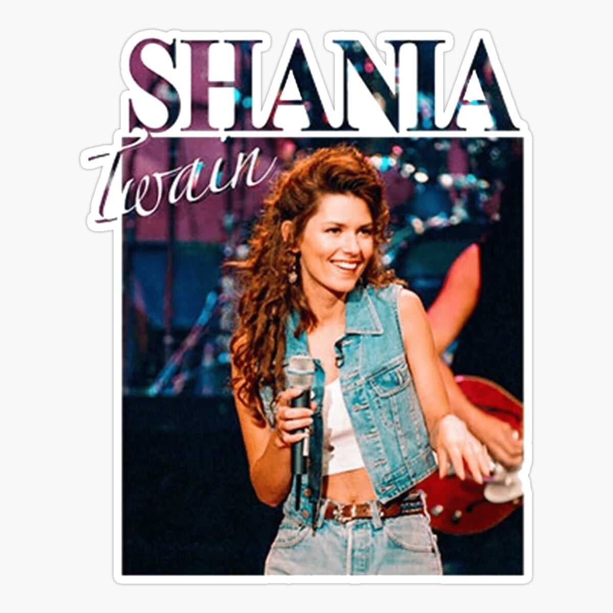 Maneki Shania Twan Sticker, Phone Decal Water Bottle Stickers Car ...