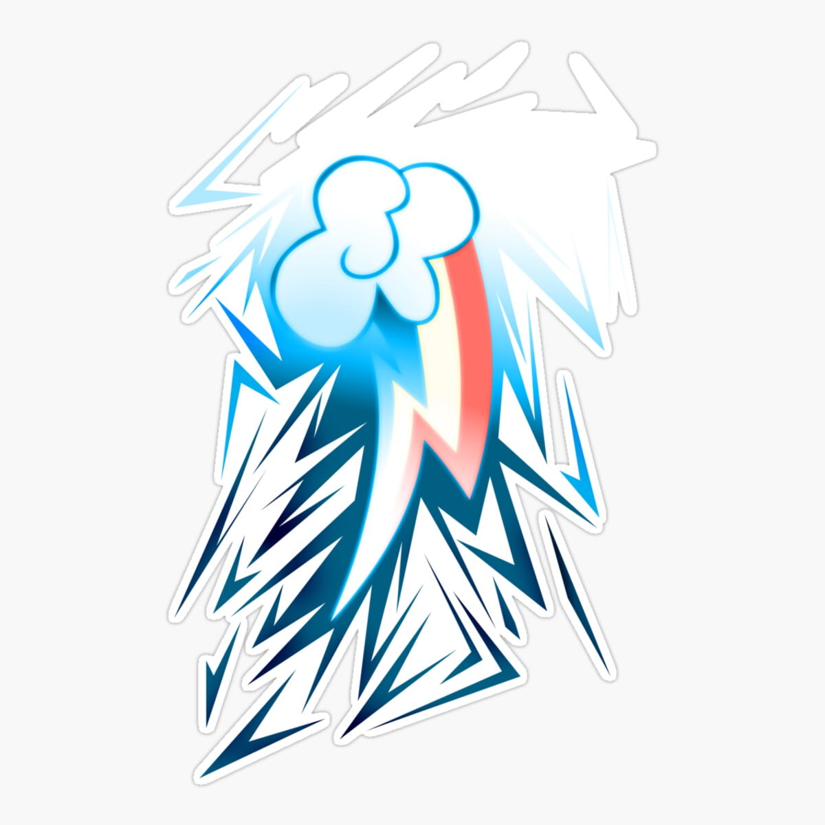 Maneki Shards O Rainbow Dash'S Cutiemark Er, Phone Decal Water Bottle ...