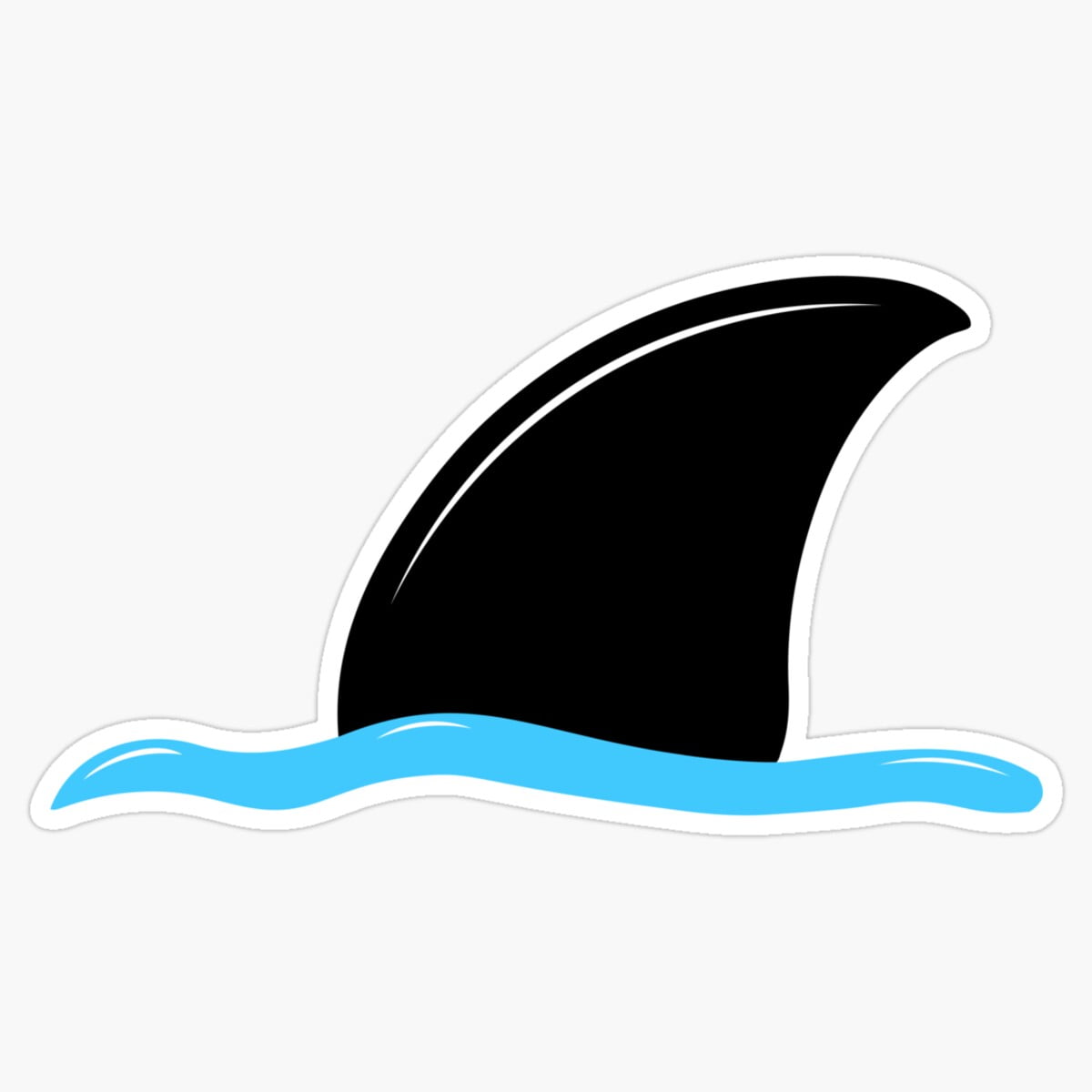 Maneki Shark Fin Underwater Er, Phone Decal Water Bottle Stickers Car ...