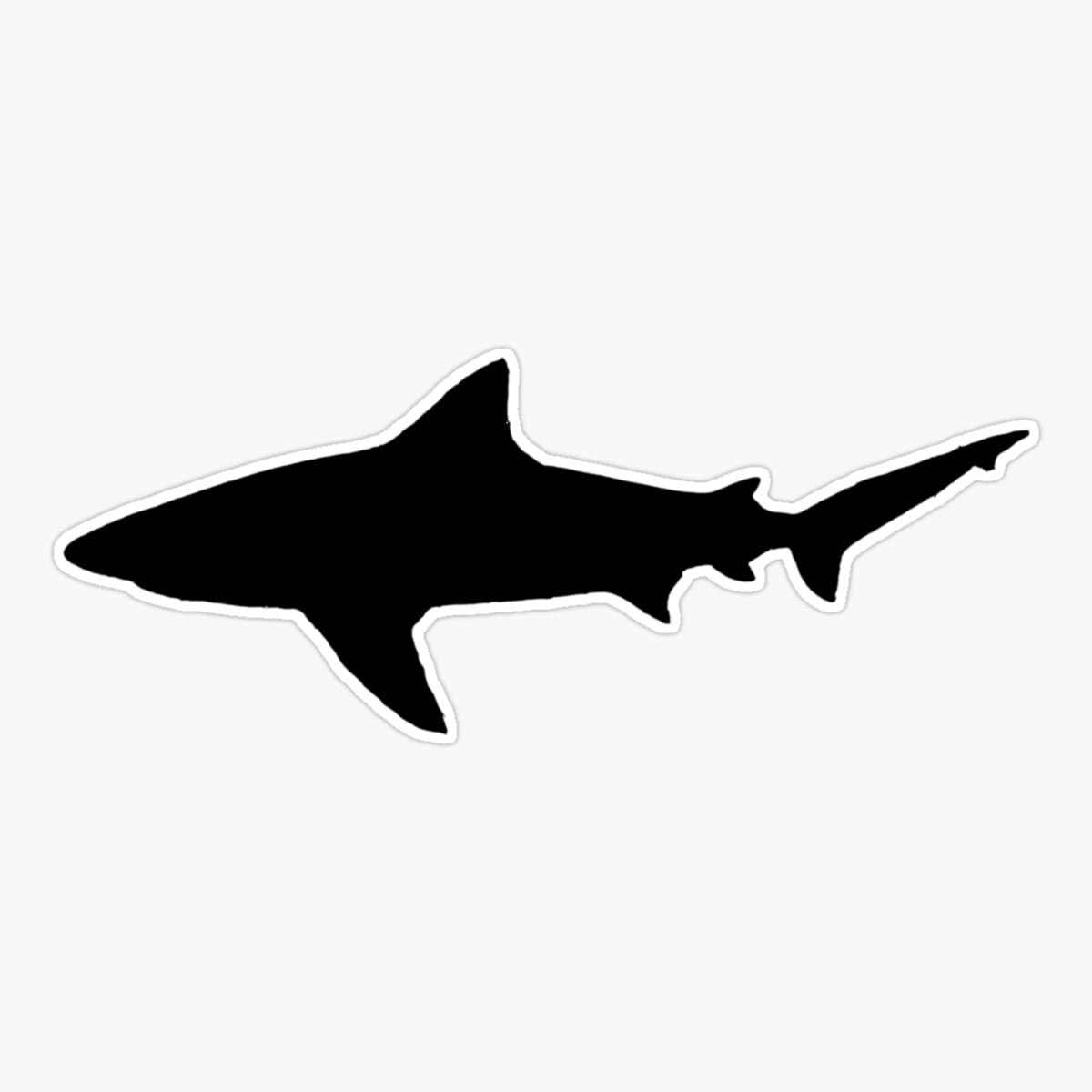 Maneki Shark Inked Silhouette Er, Phone Decal Water Bottle Stickers Car ...