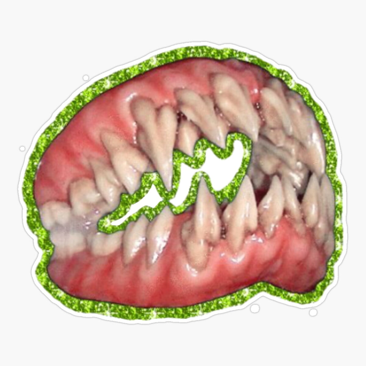 Maneki Sharp Teeth Sticker, Phone Decal Water Bottle Stickers Car ...