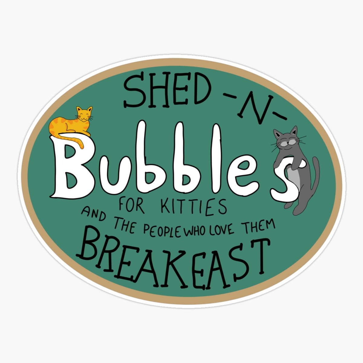 Maneki Shed N Breakast Sticker, Phone Decal Water Bottle Stickers Car ...