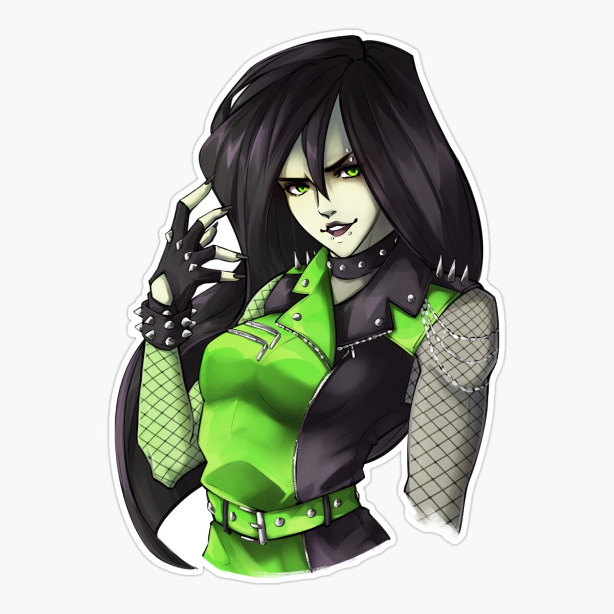 Maneki Shego - Punk Ver. Sticker, Phone Decal Water Bottle Stickers Car ...