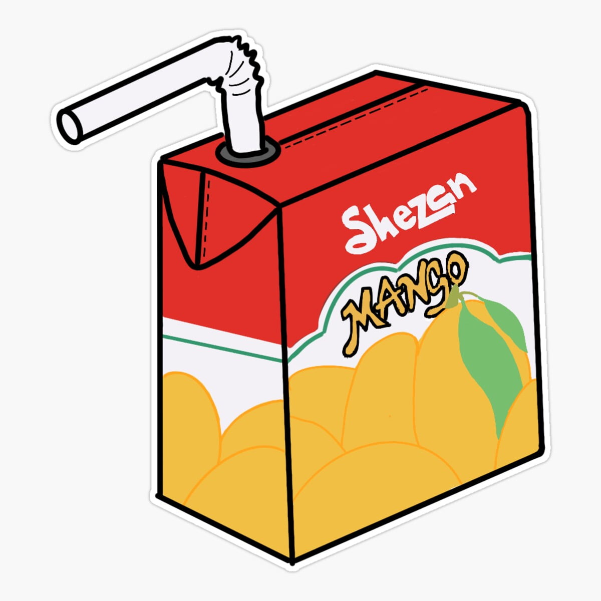 Maneki Shezan Mango Juice Er Er, Phone Decal Water Bottle Stickers Car ...