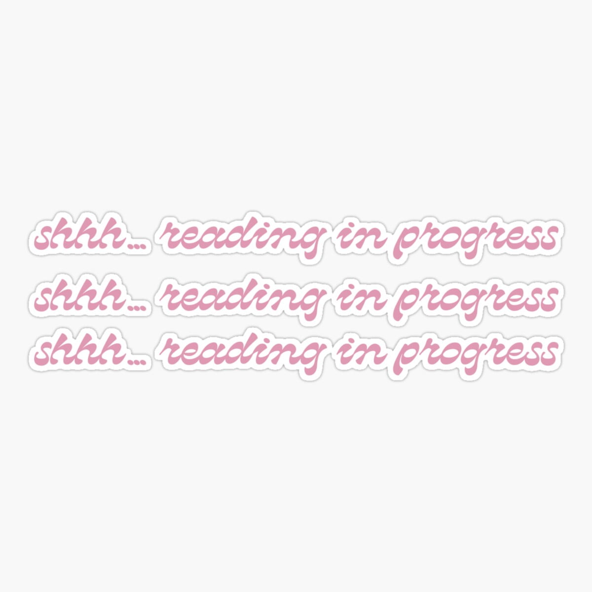 Maneki Shh Reading In Progress Sticker, Phone Decal Water Bottle ...