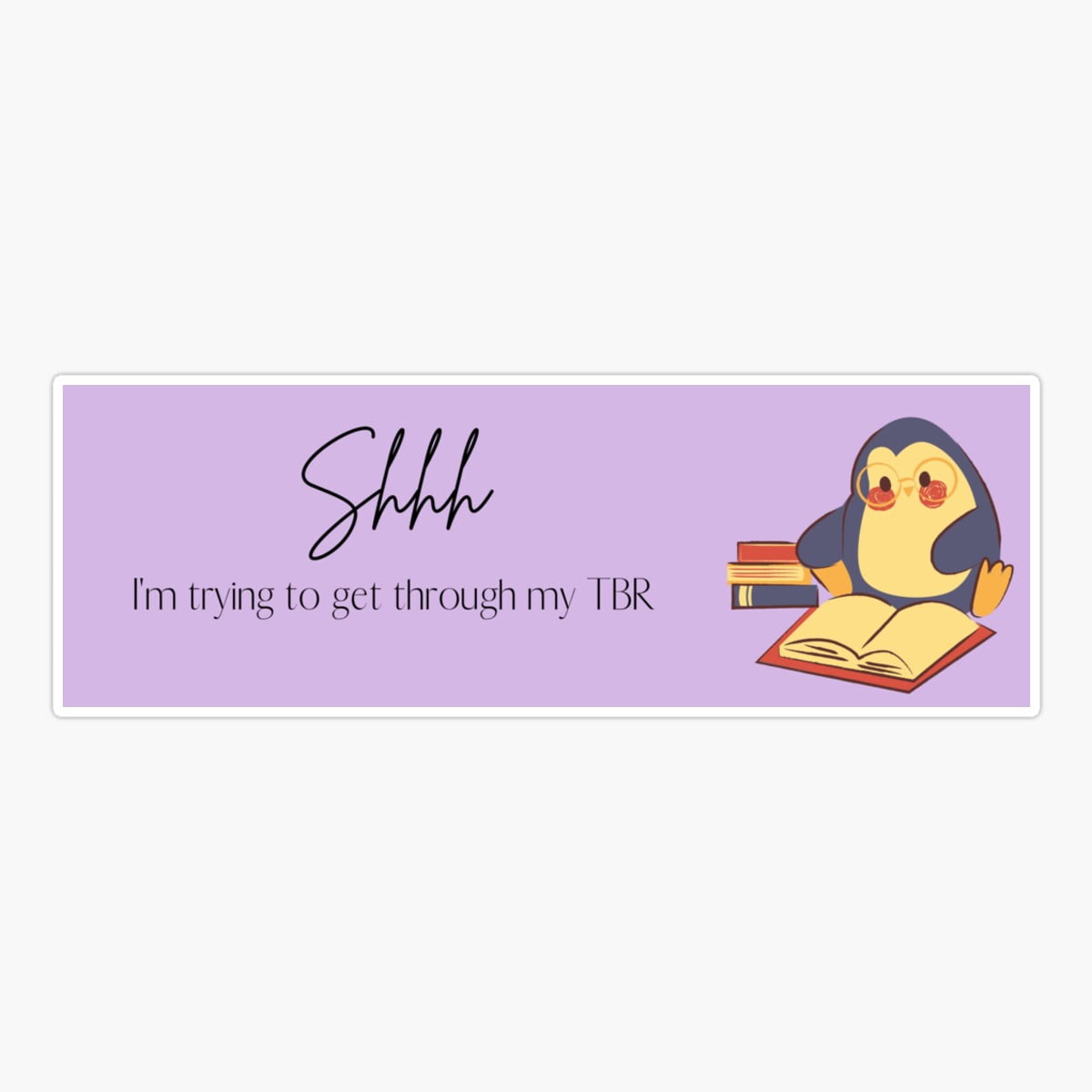 Maneki Shhh I'M Trying To Get Through My Tbr Sticker, Phone Decal Water ...