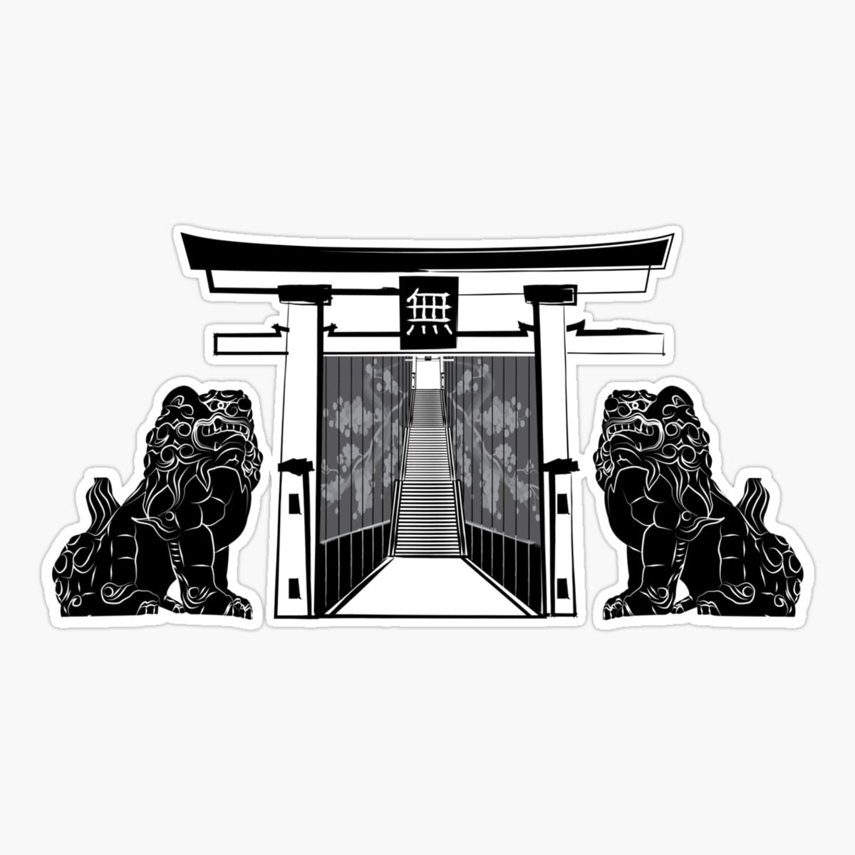 Maneki Shinto Shrine (Variant Ii) Sticker, Phone Decal Water Bottle ...