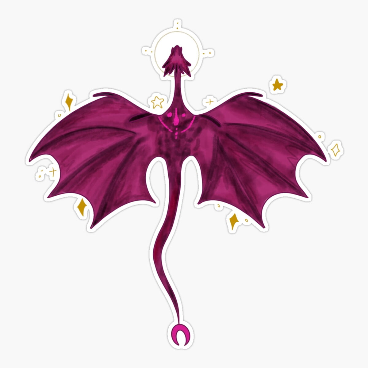 Maneki Shiny Dragon Sticker, Phone Decal Water Bottle Stickers Car ...