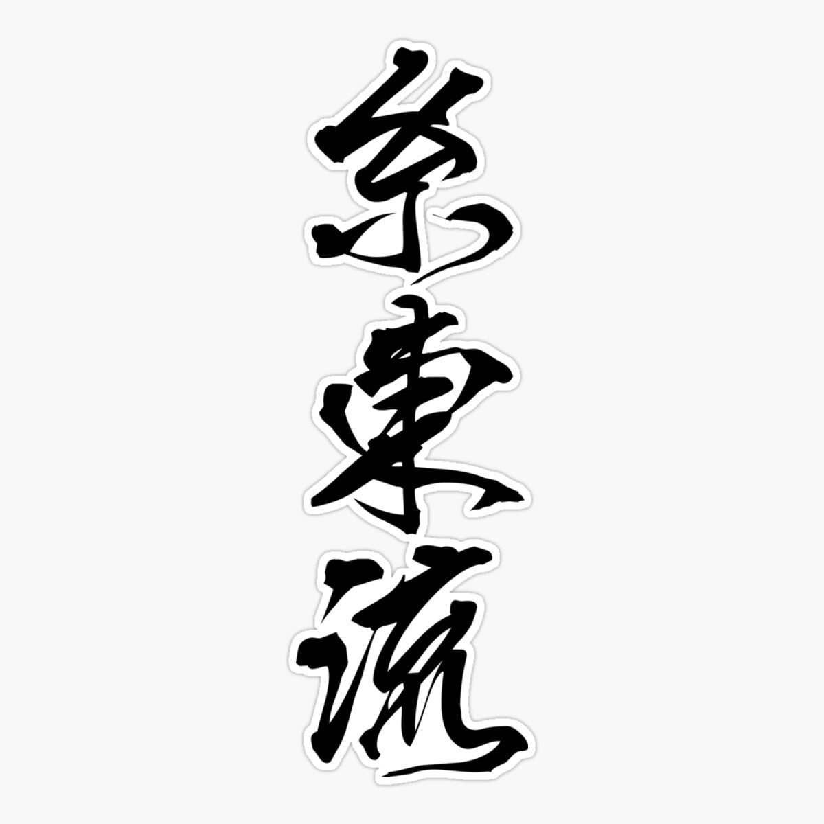Maneki Shito-Ryu Karate - Japanese Kanji Sticker, Phone Decal Water ...