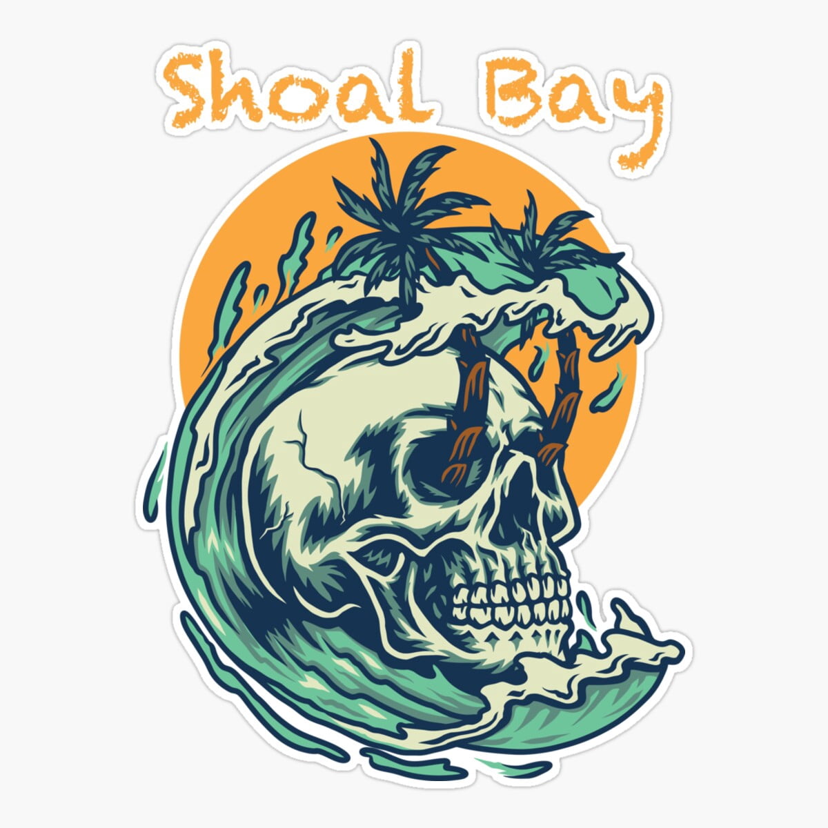 Maneki Shoal Bay Sticker, Phone Decal Water Bottle Stickers Car Decals ...