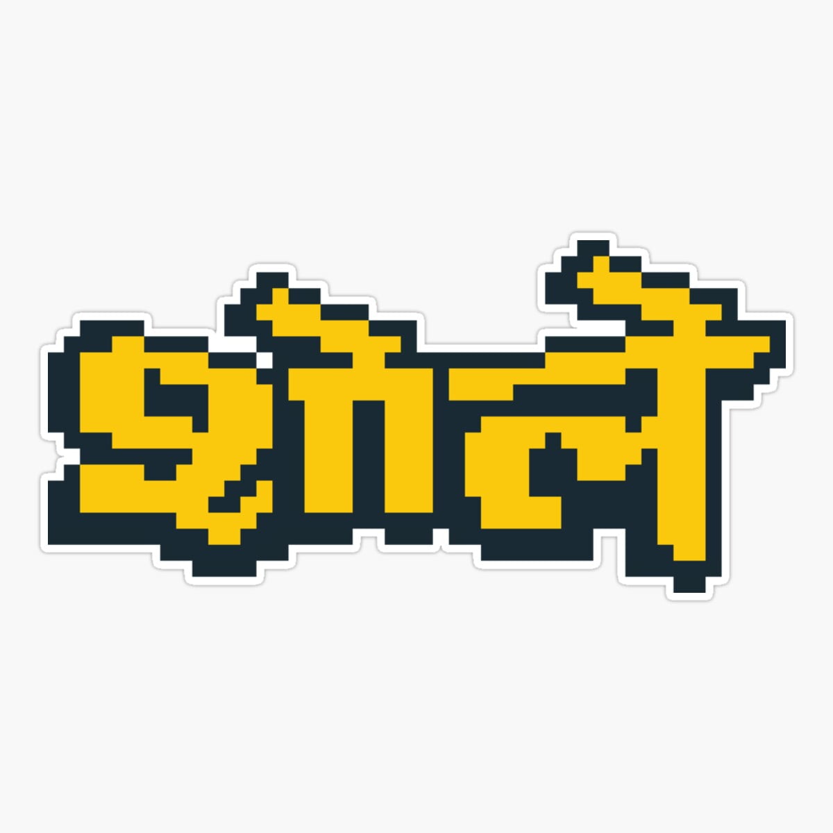 Maneki Sholay Bollywood Pixel Art Sticker, Phone Decal Water Bottle ...