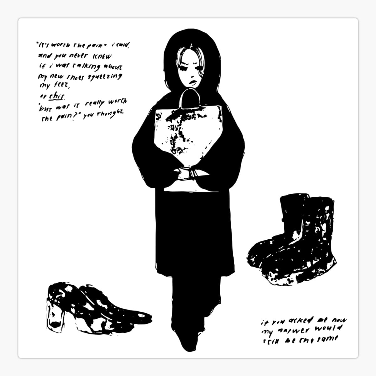 Maneki Shopping Girl Sticker, Phone Decal Water Bottle Stickers Car ...