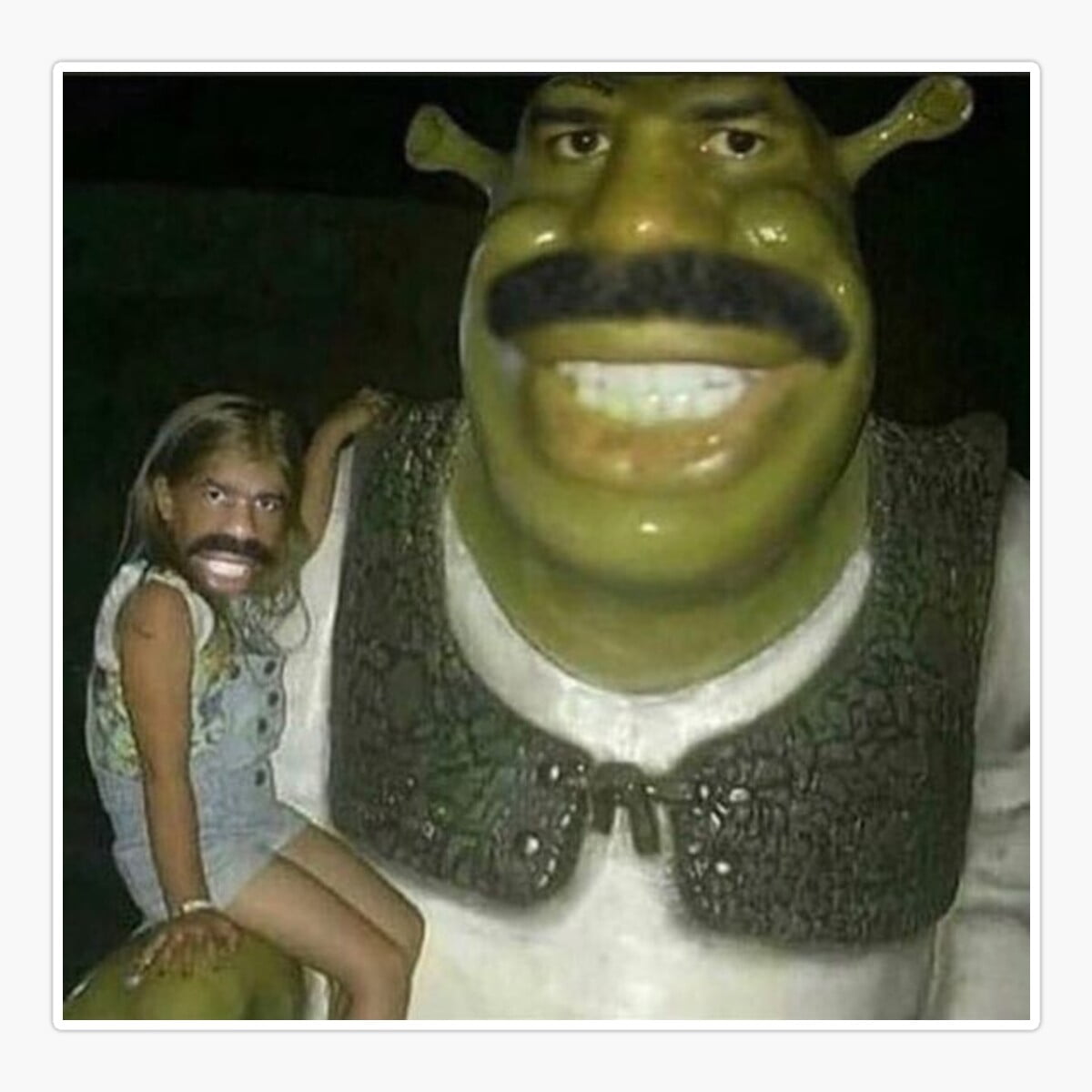 Maneki Shrek Meme Sticker, Phone Decal Water Bottle Stickers Car Decals ...