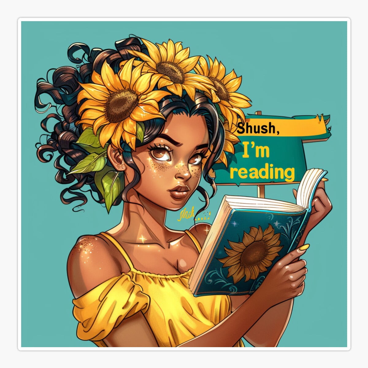 Maneki Shush, I'M Reading Sticker, Phone Decal Water Bottle Stickers Car Decals, Funny Birthday ...