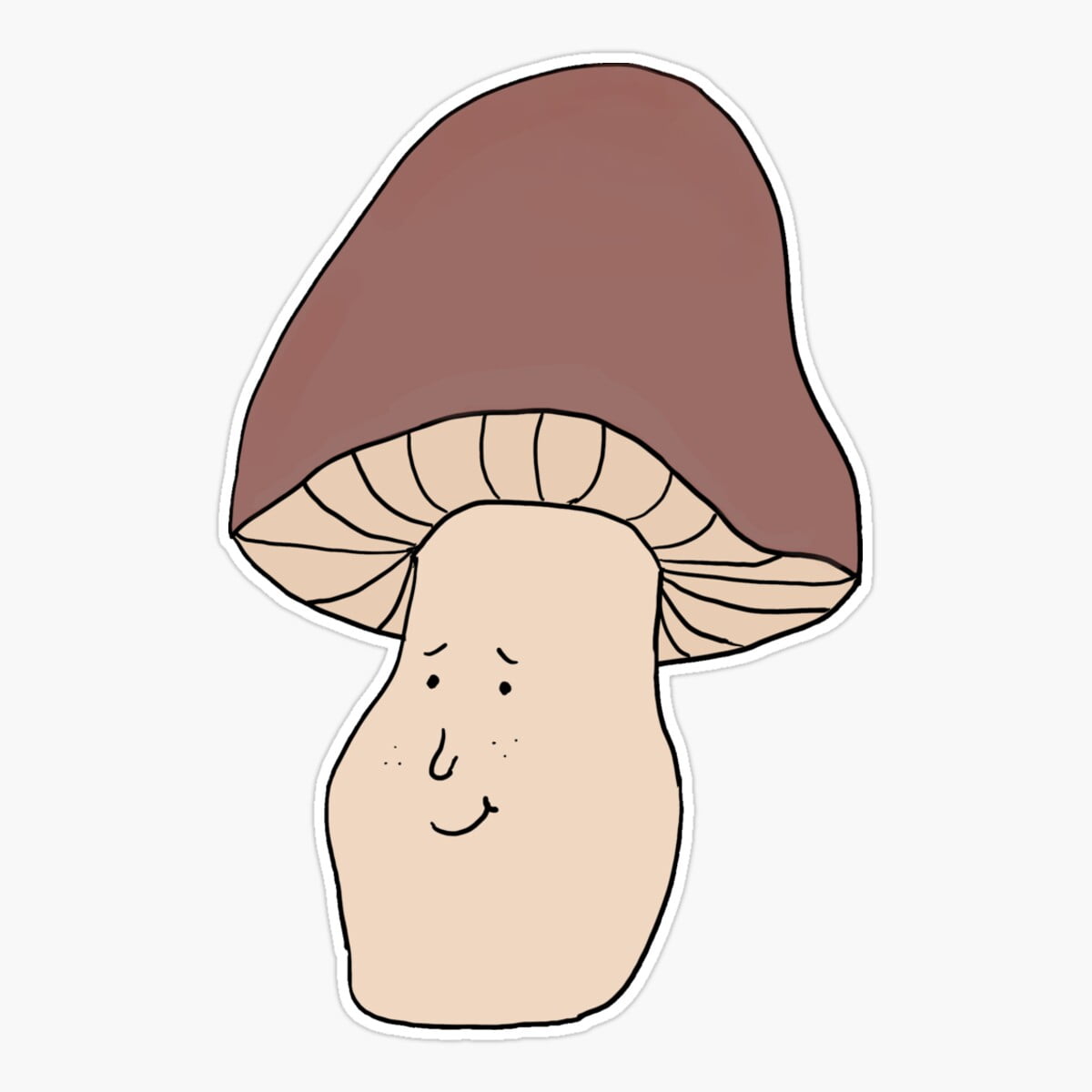 Maneki Shy Shroomie Sticker, Phone Decal Water Bottle Stickers Car ...