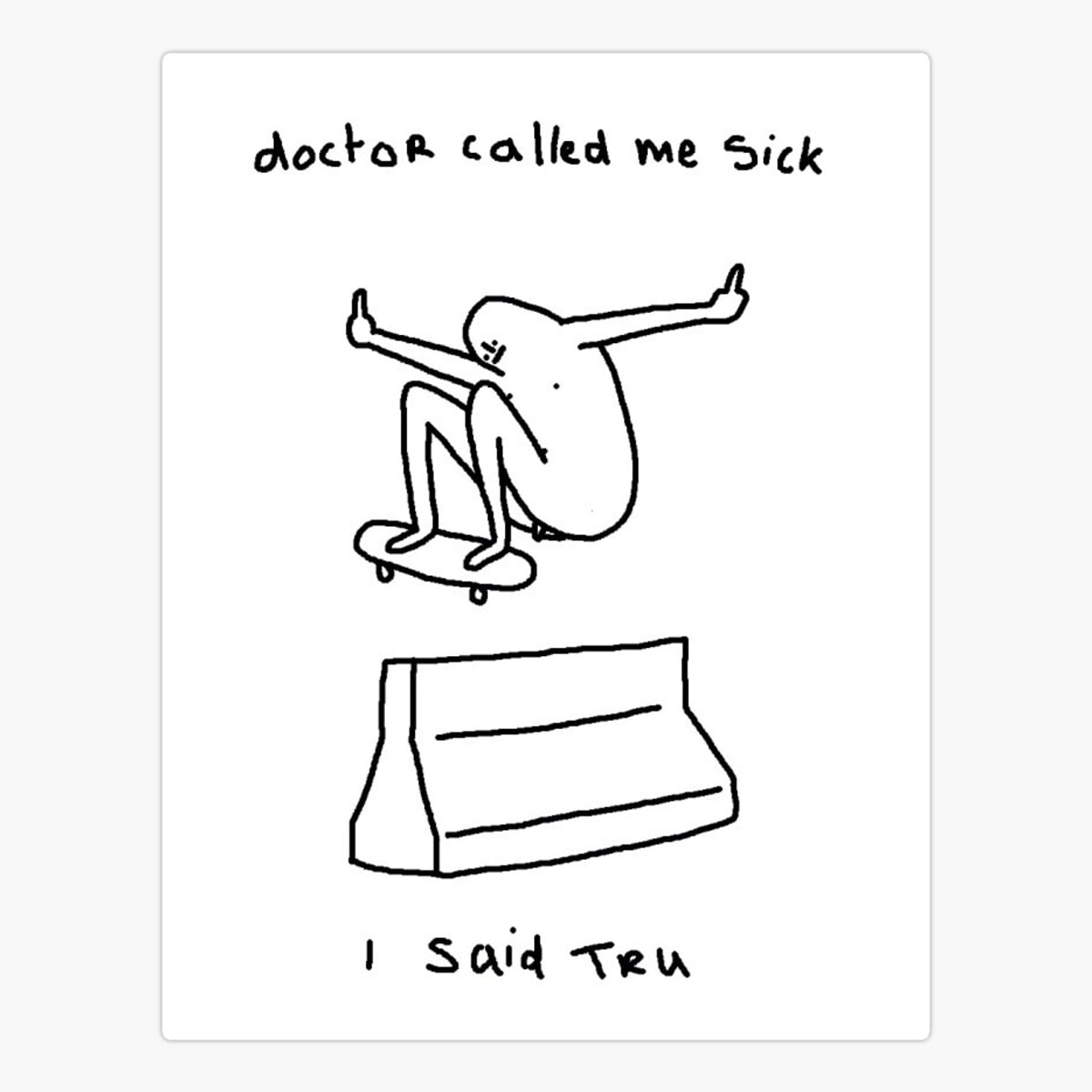 Maneki Sick Sticker, Phone Decal Water Bottle Stickers Car Decals ...