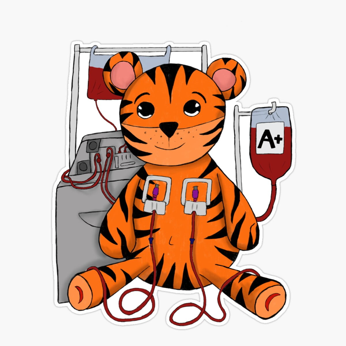 Maneki Sickle Cell Tiger Er, Phone Decal Water Bottle Stickers Car ...