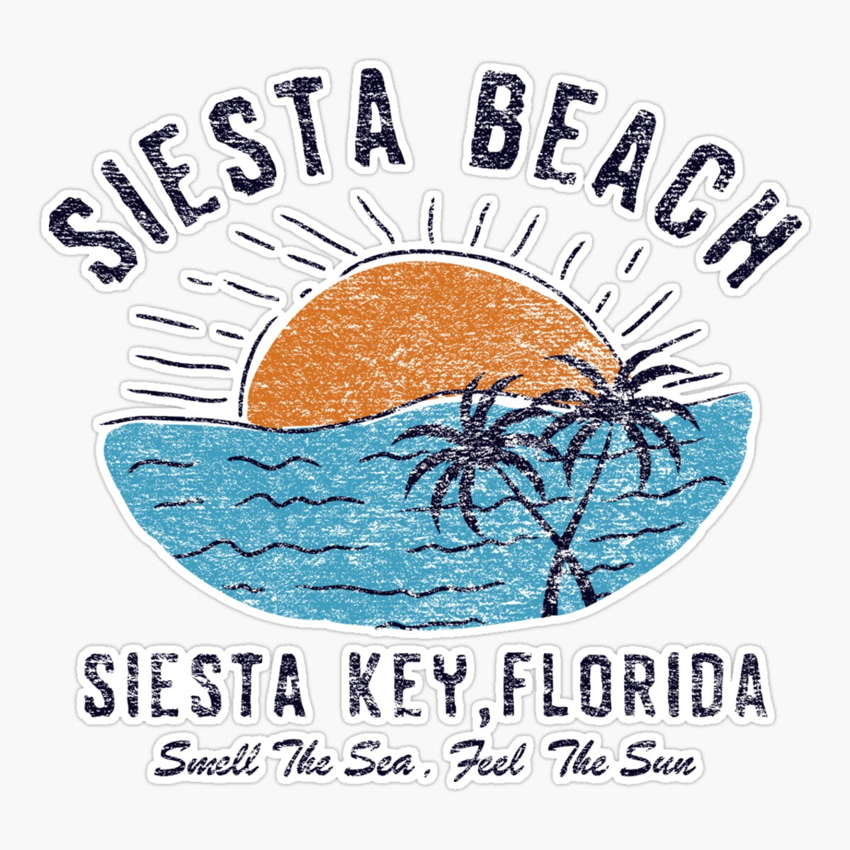 Maneki Siesta Beach Siesta Key Florida Sticker, Phone Decal Water ...