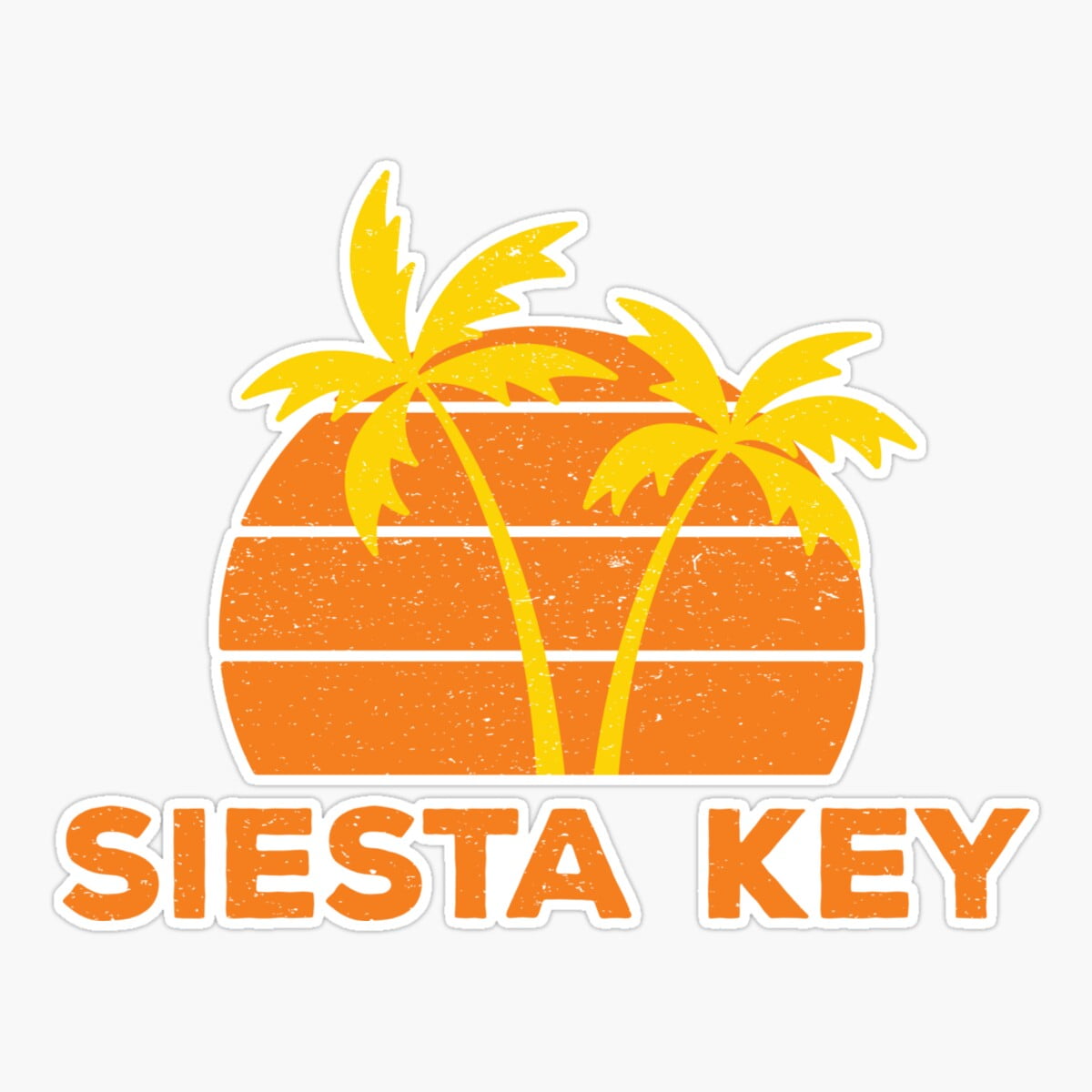 Maneki Siesta Key Florida Retro Sticker, Phone Decal Water Bottle ...
