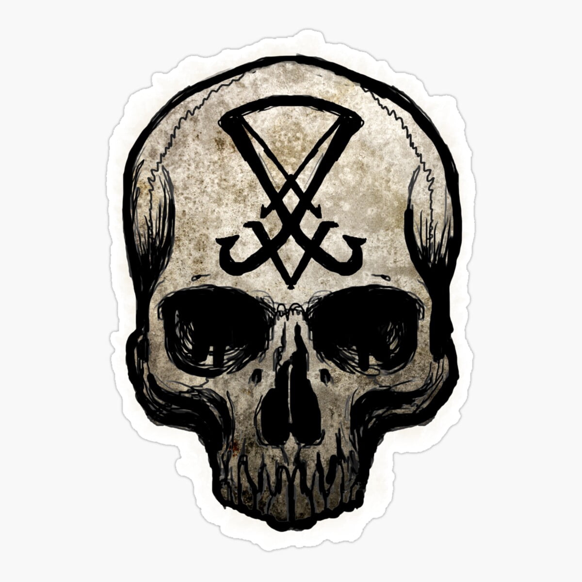 Maneki Sigil O Lucier Skull Er, Phone Decal Water Bottle Stickers Car ...