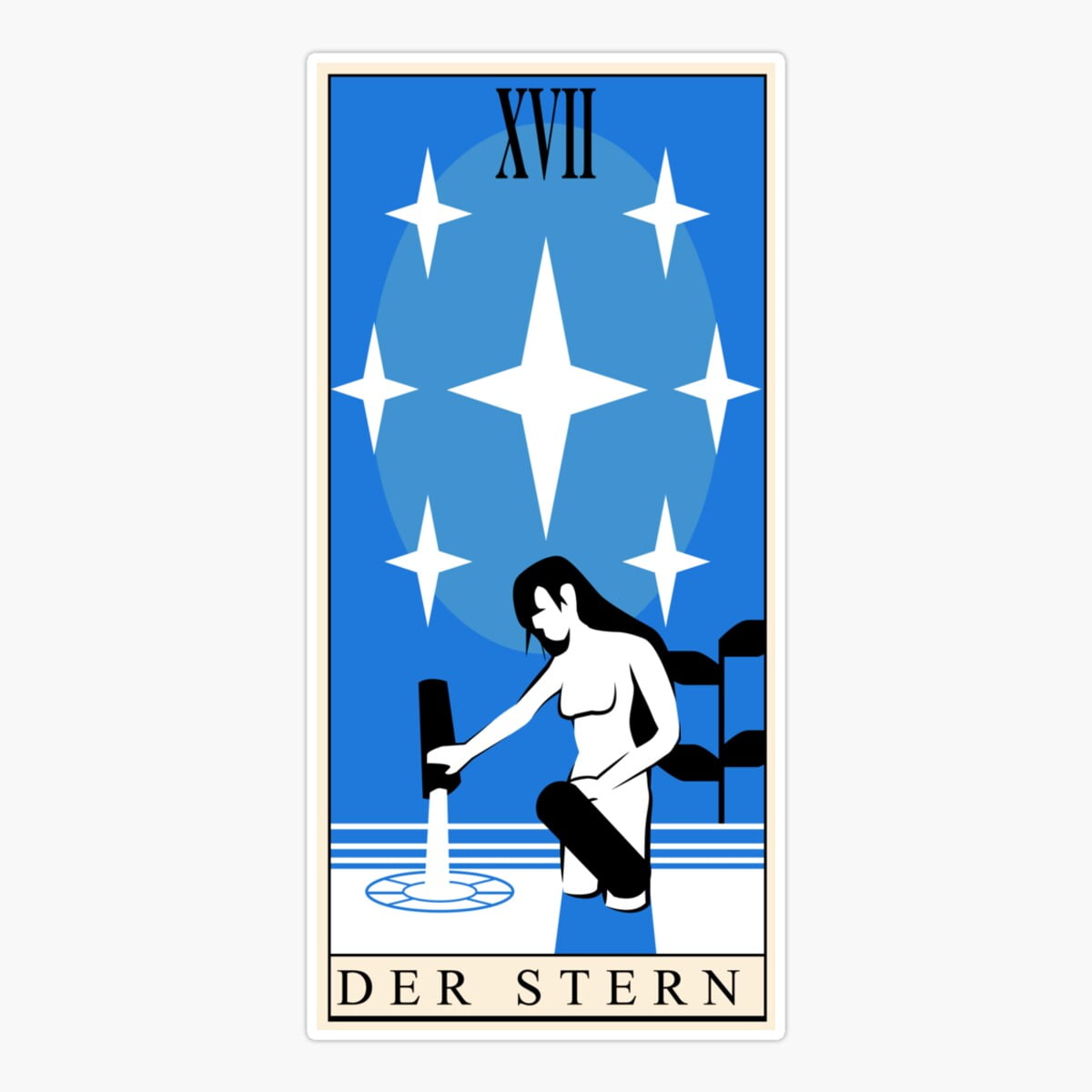Maneki Signalis Tarot - The Star Er, Phone Decal Water Bottle Stickers ...