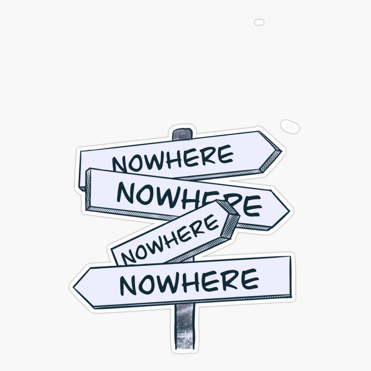 Maneki Signs Pointing To Nowhere Sticker, Phone Decal Water Bottle ...