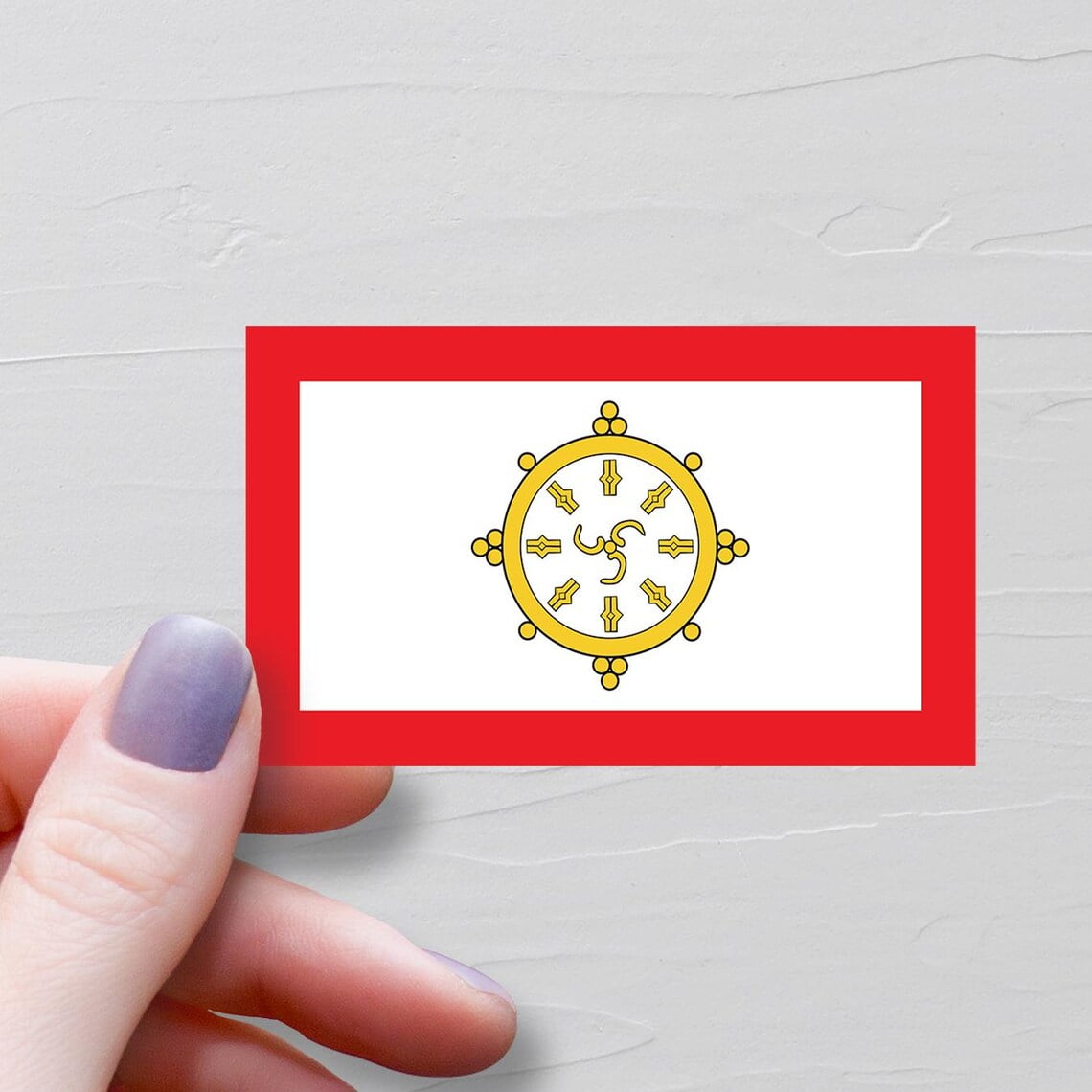 Maneki Sikkim Flag Er, Vinyl Travel Ers, Sikkimese Flag, World Flags ...