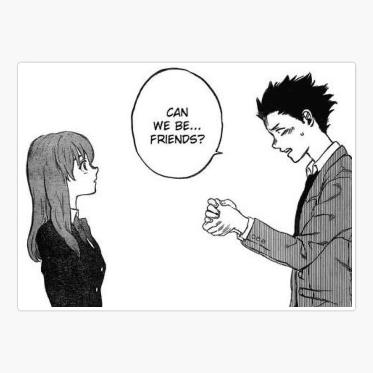 Maneki Silent Voice Sticker, Phone Decal Water Bottle Stickers Car ...