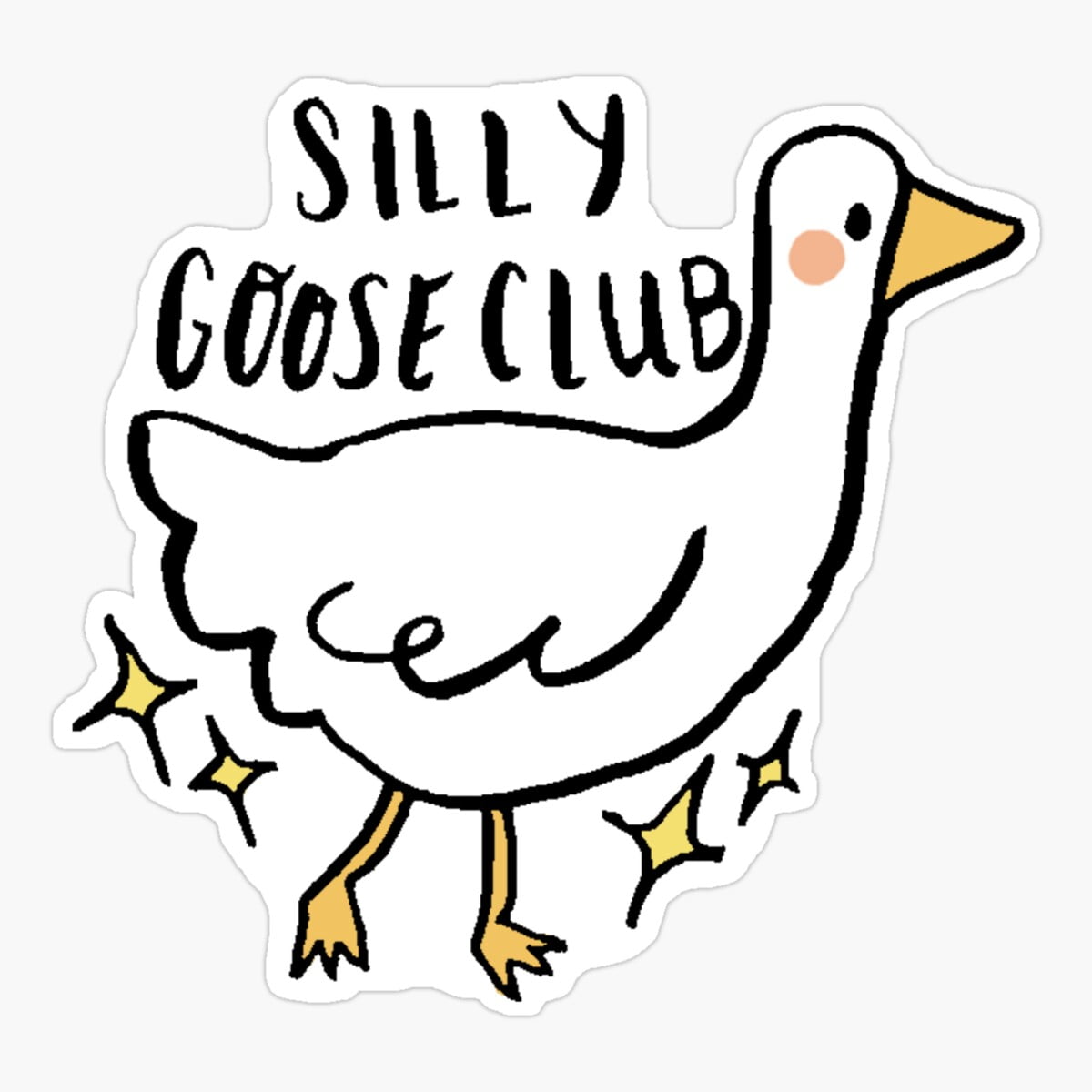 Maneki Silly Goose Club Sticker, Phone Decal Water Bottle Stickers Car ...