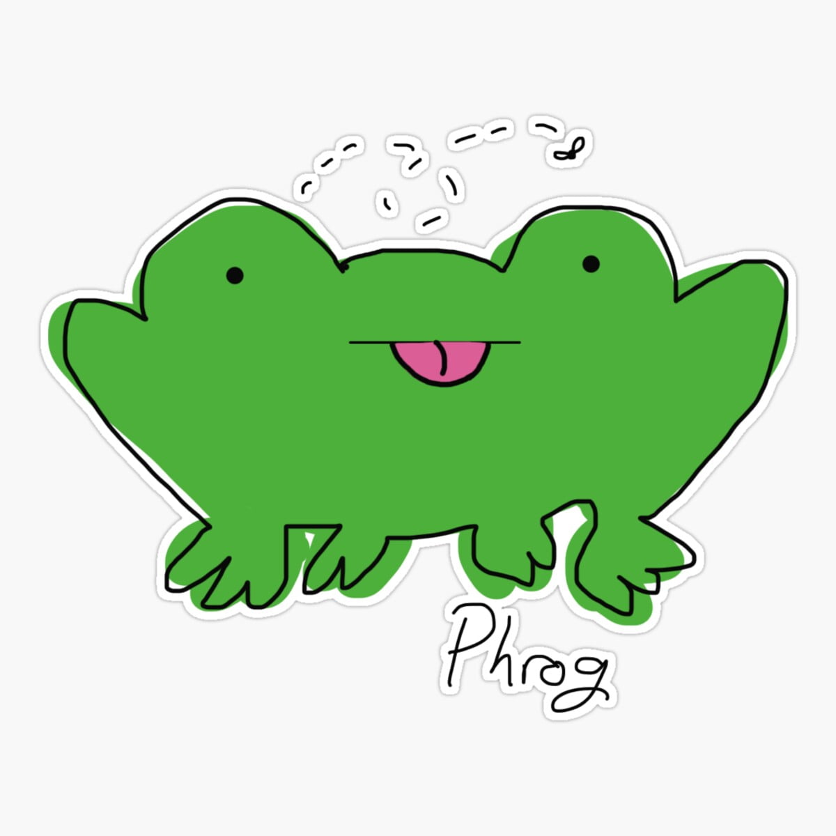 Maneki Silly Little Frog Sticker, Phone Decal Water Bottle Stickers Car ...