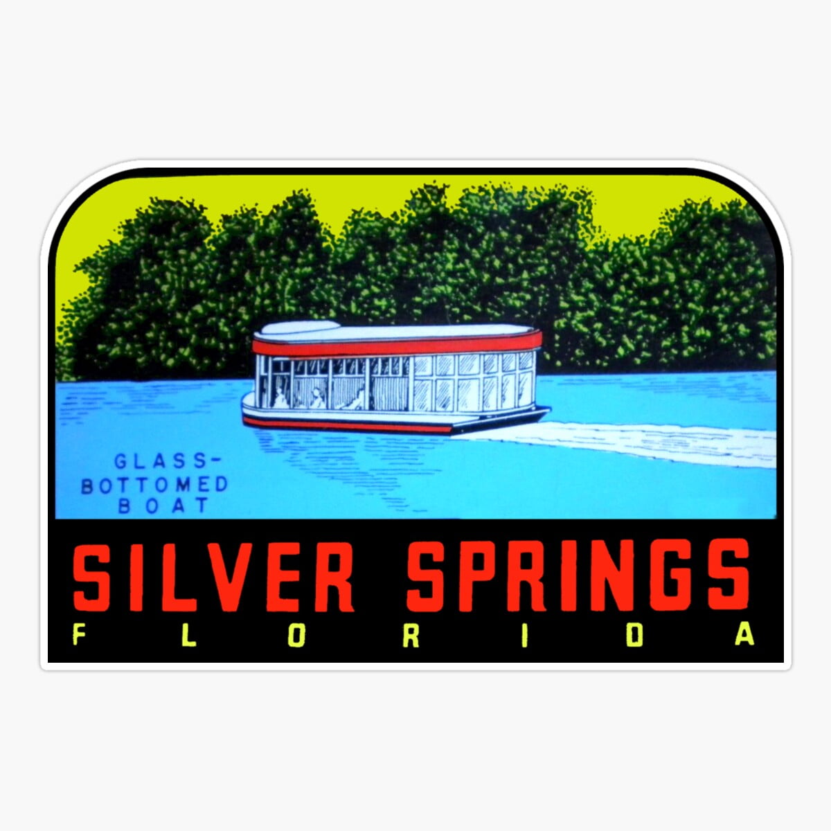 Maneki Silver Springs Florida Vintage Travel Decal Sticker, Phone Decal ...