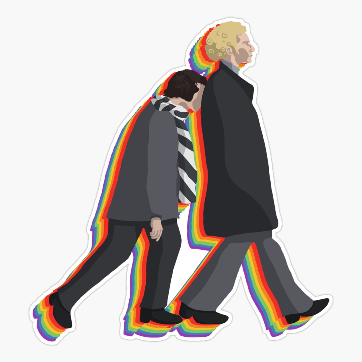 Maneki Simon & Garfunkel Vintage Rainbow Sticker, Phone Decal Water ...