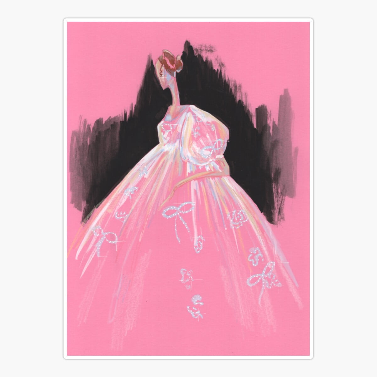 Maneki Simone Rocha On Pink Sticker, Phone Decal Water Bottle Stickers ...