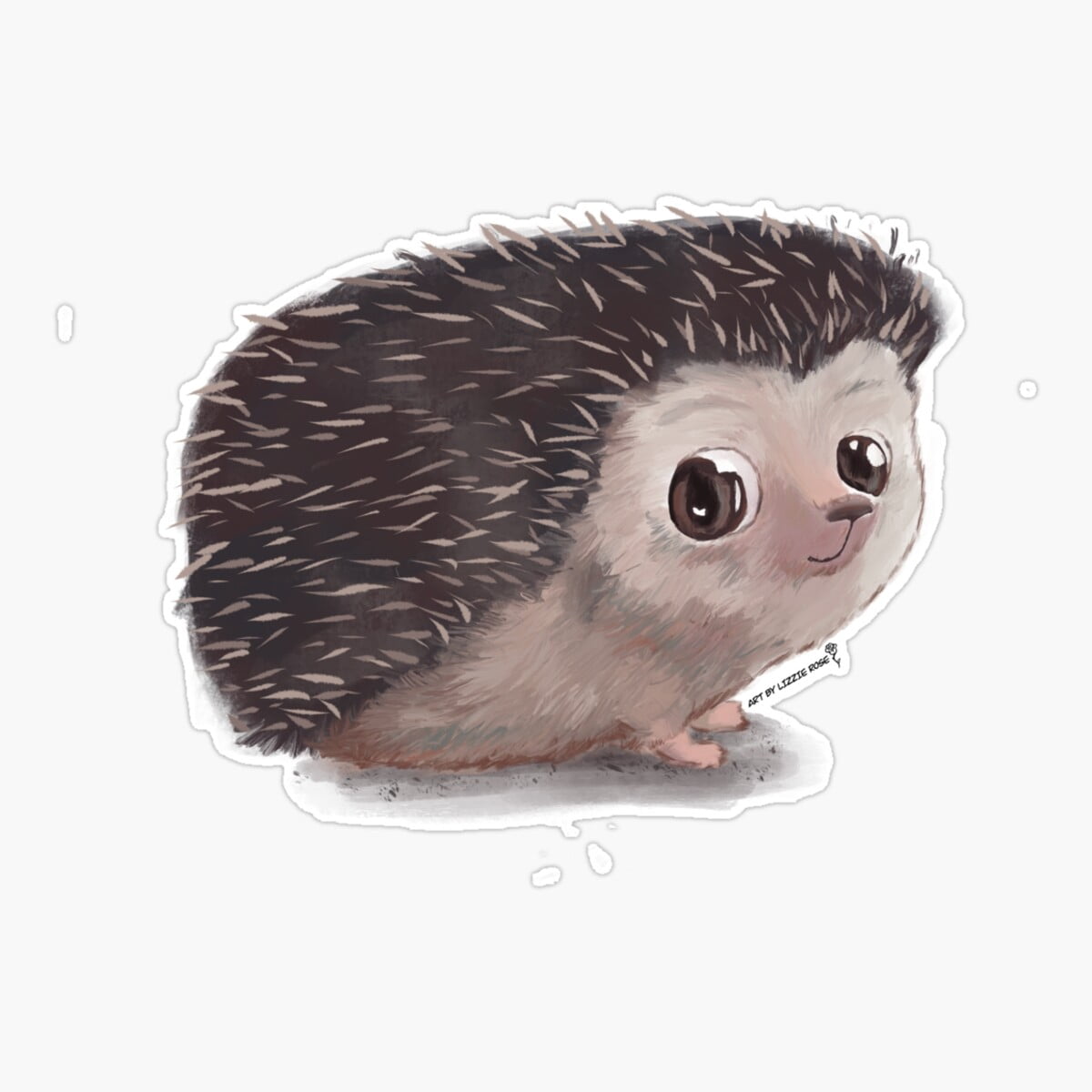 Maneki Simple Cute Hedgehog Sticker, Phone Decal Water Bottle Stickers ...