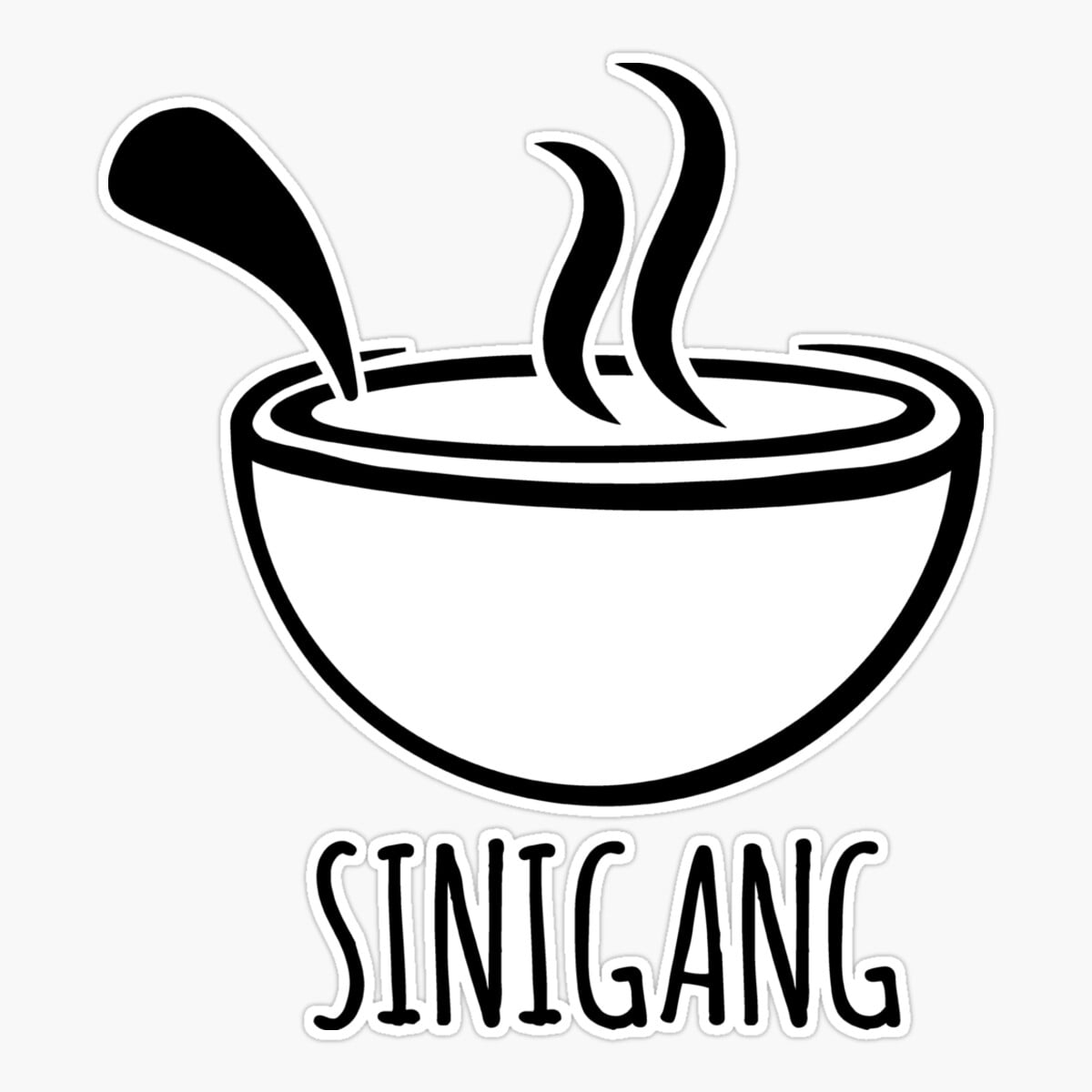 Maneki Sinigang Shirt Or Ilipino Soup Lovers Sticker, Phone Decal Water ...