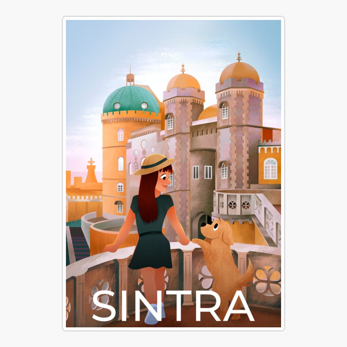 Maneki Sintra Portugal Sticker, Phone Decal Water Bottle Stickers Car ...